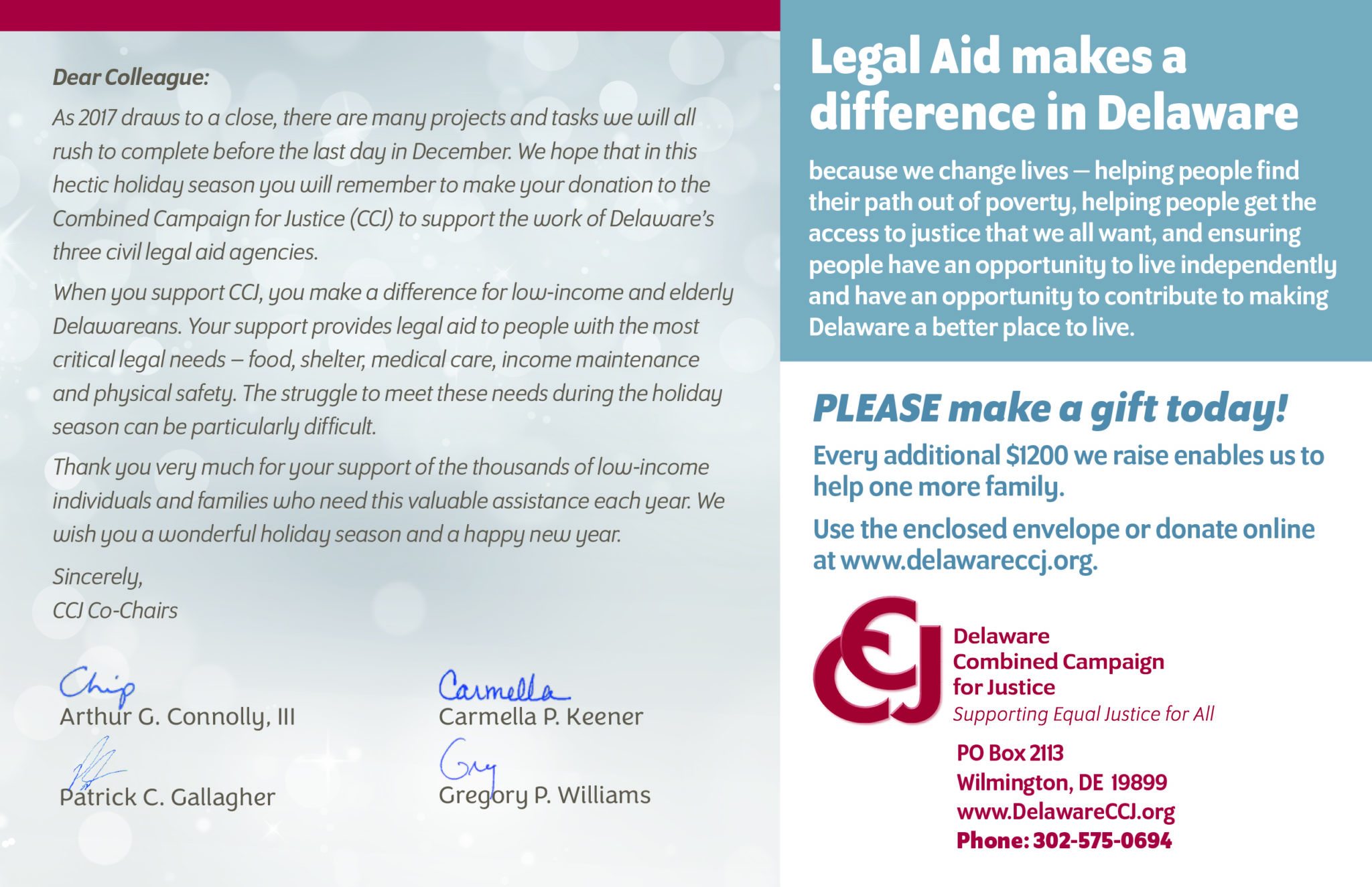 Combined Campaign for Justice | Supporting Equal Justice for All